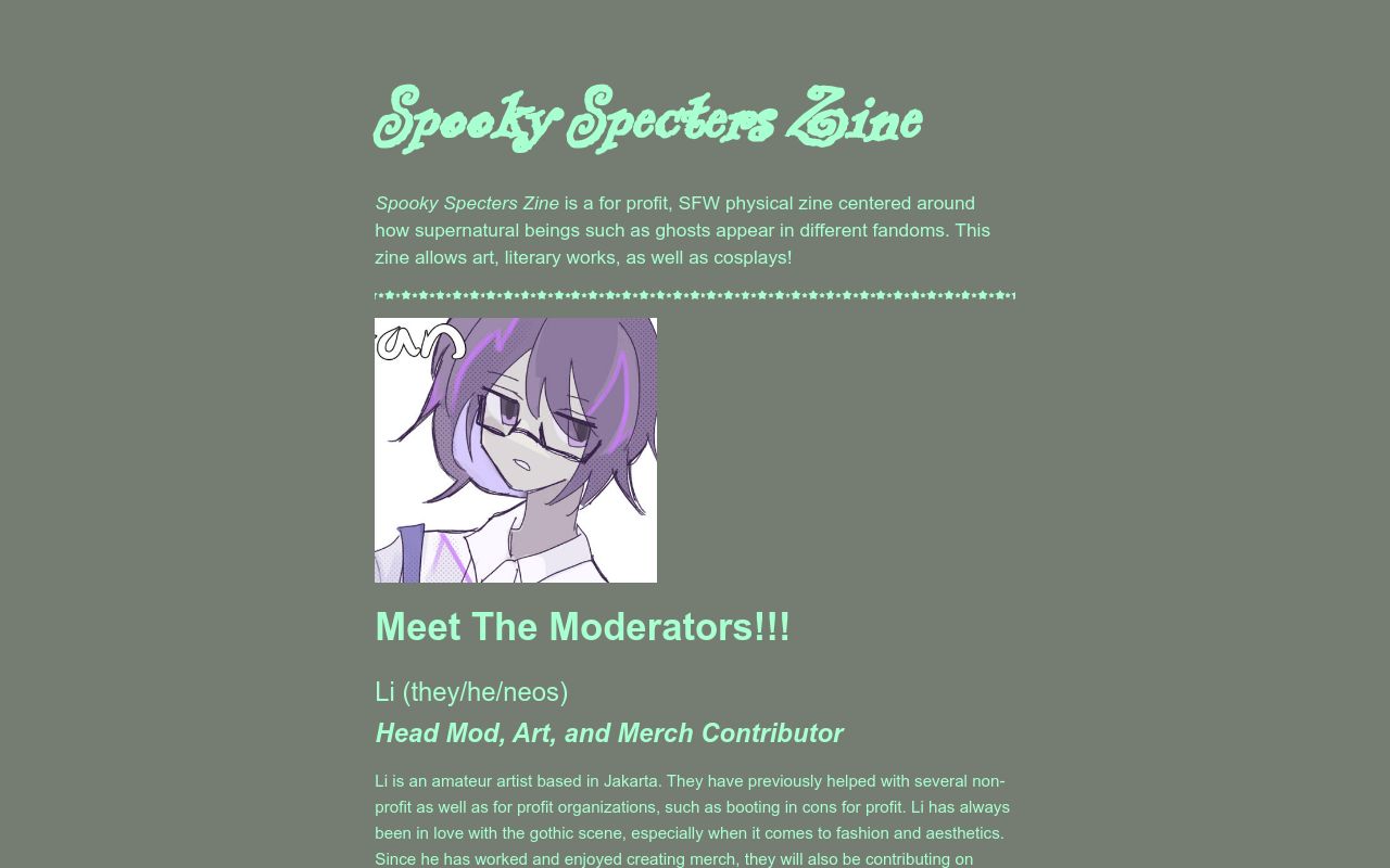 Spooky Specters Zine